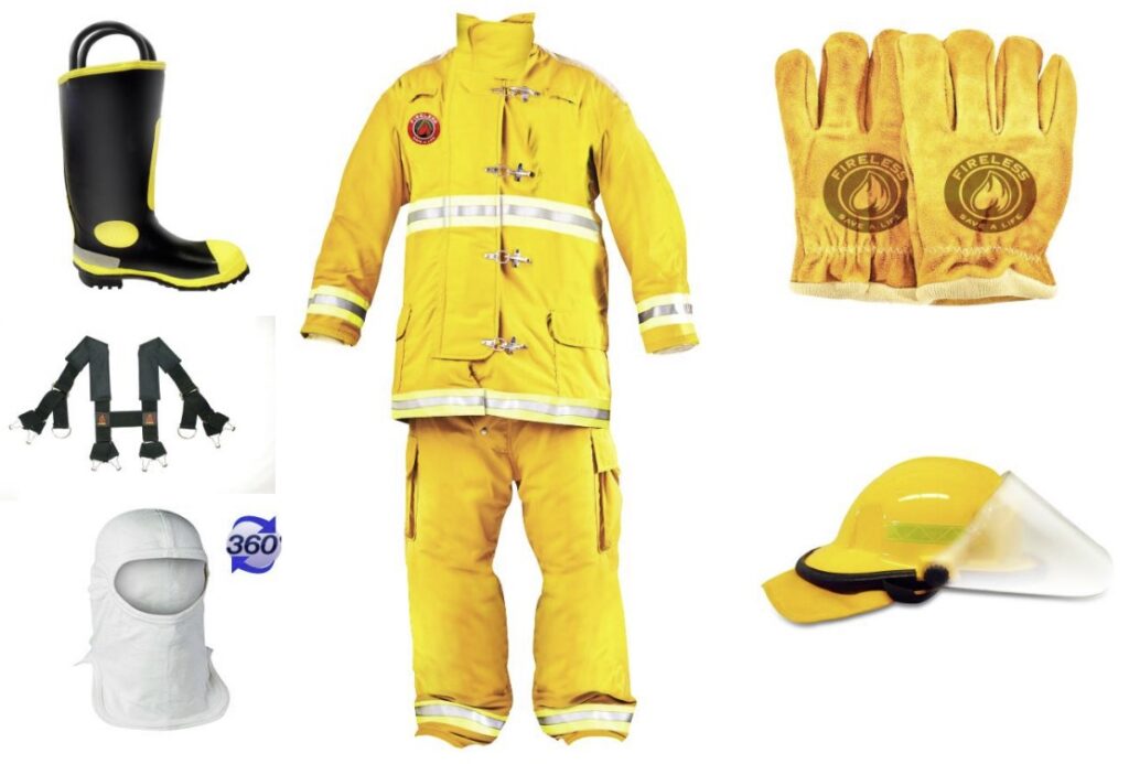 Kit de Traje de Bombero Tipo Brigadista NOMEX -FIRELESS - MMAVI Servicios